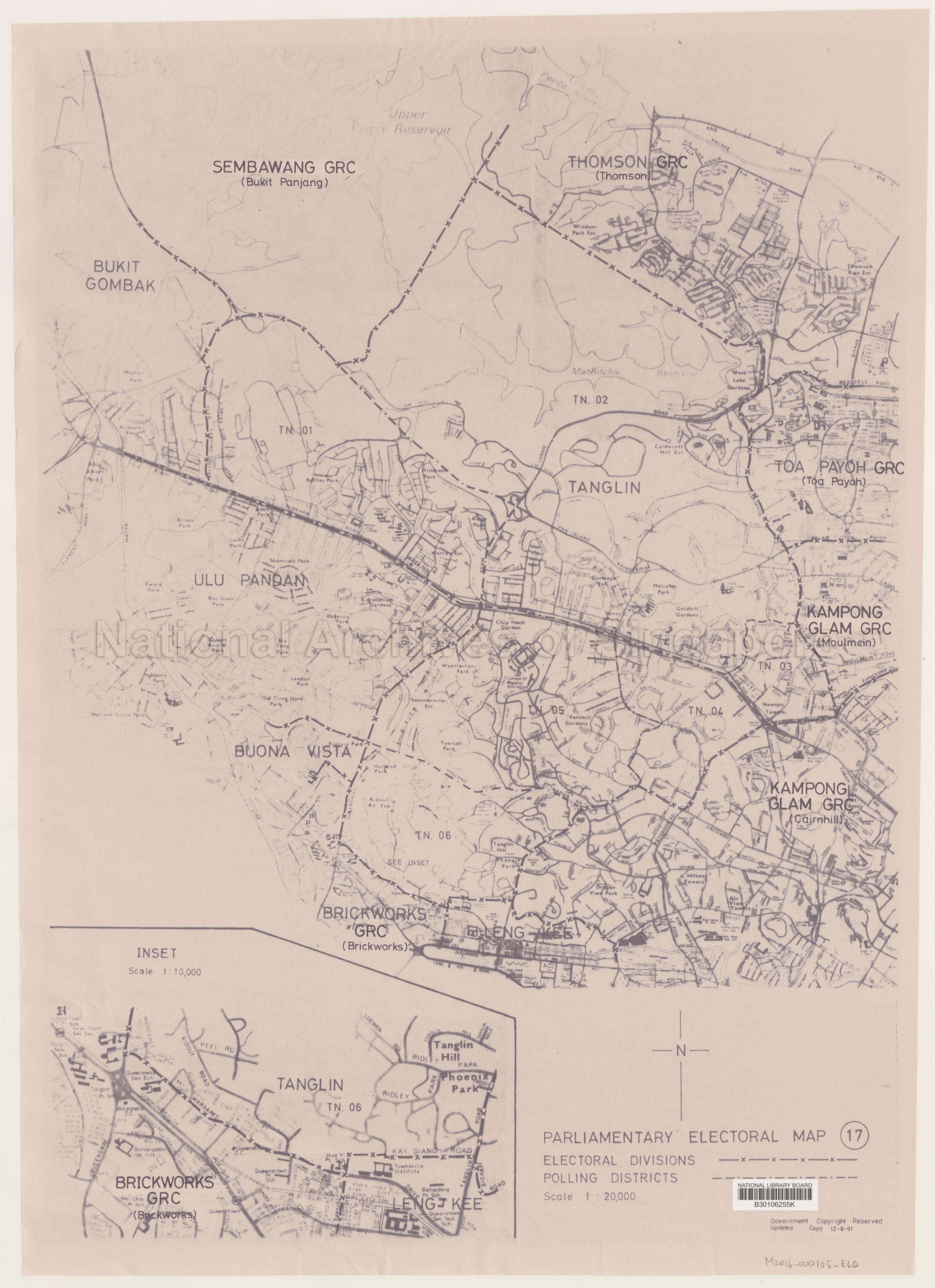 Electoral boundary map - Tanglin