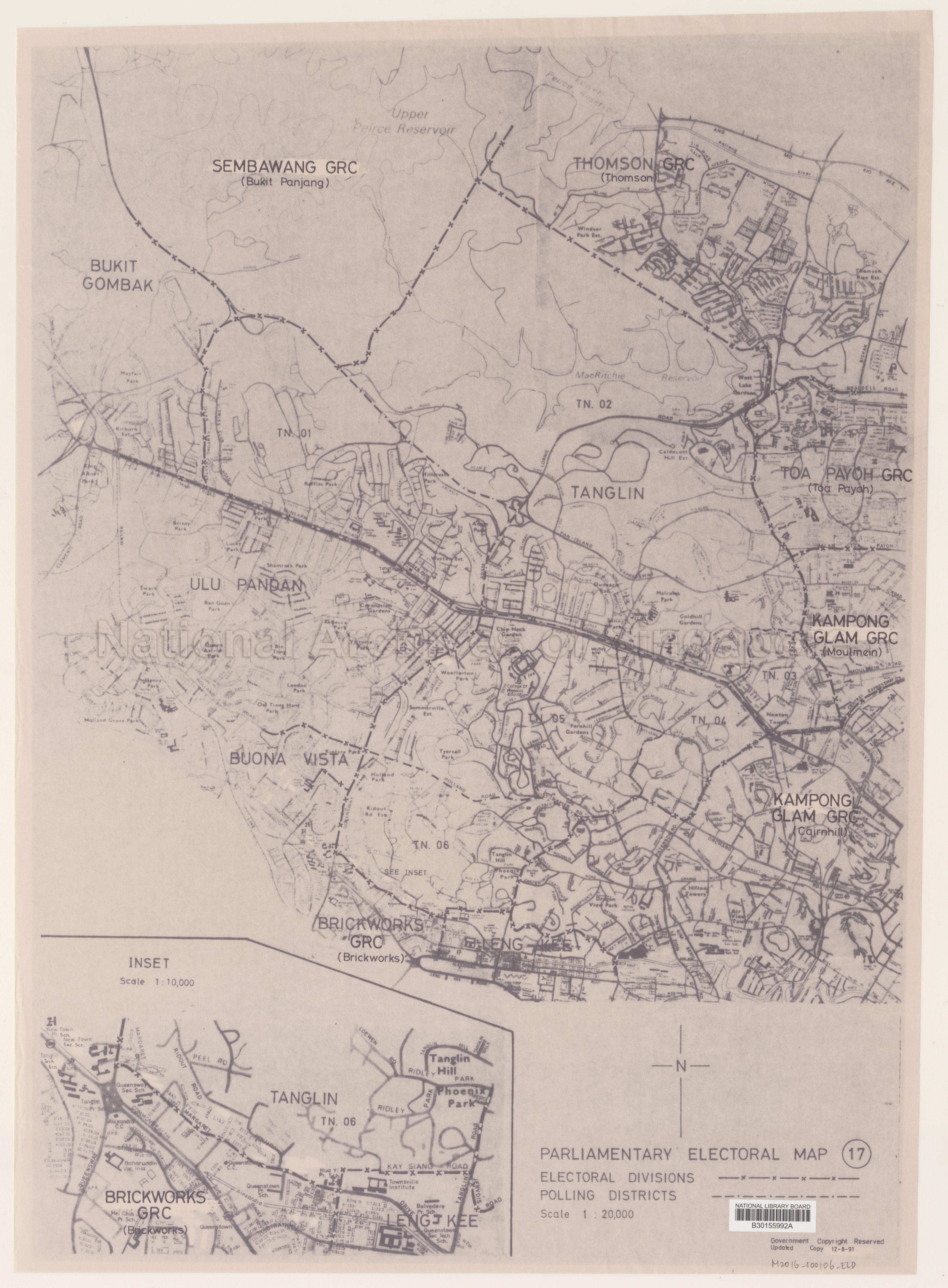 Electoral boundary map - Tanglin