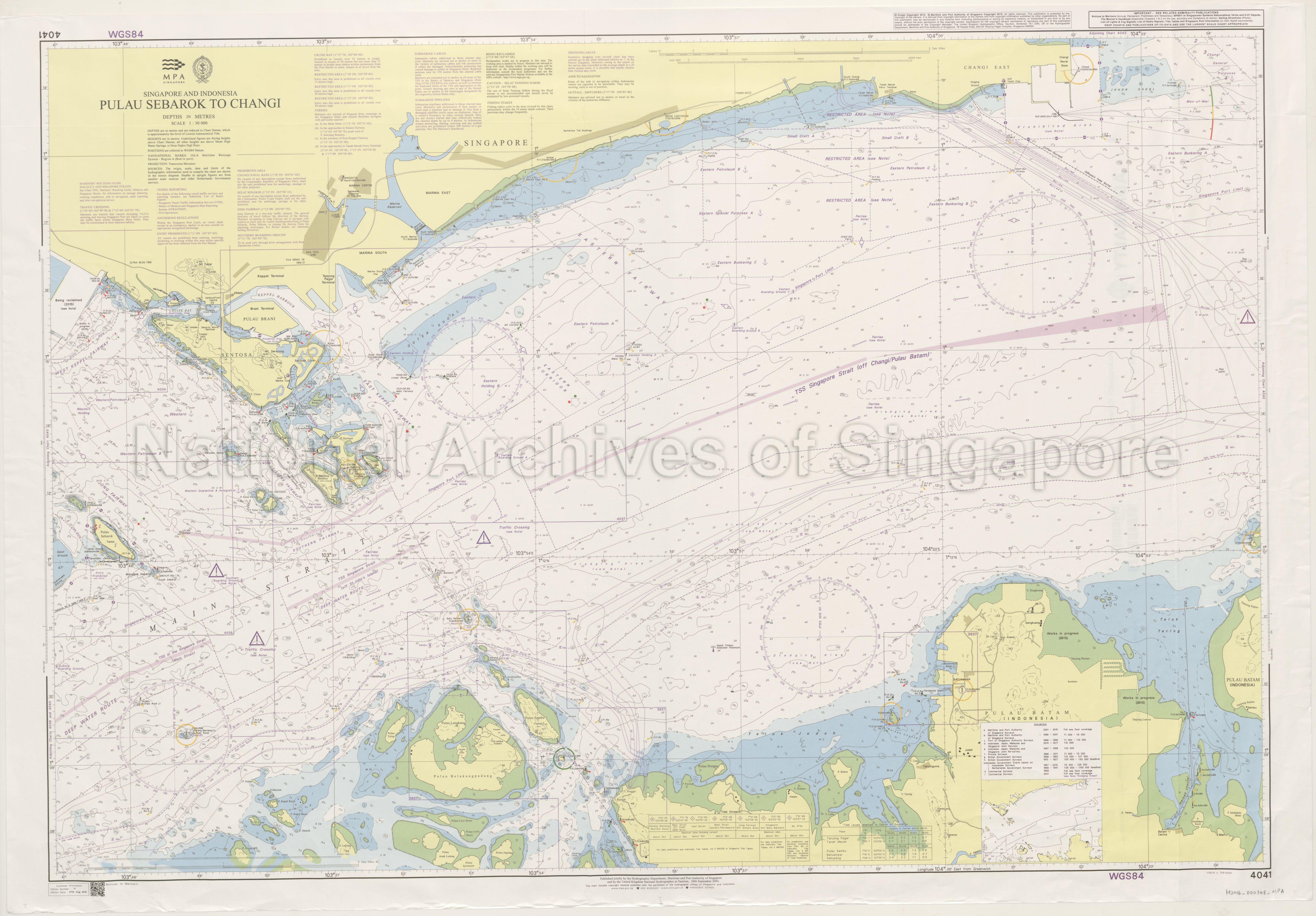 Singapore and Indonesia. Pulau Sebarok to Changi