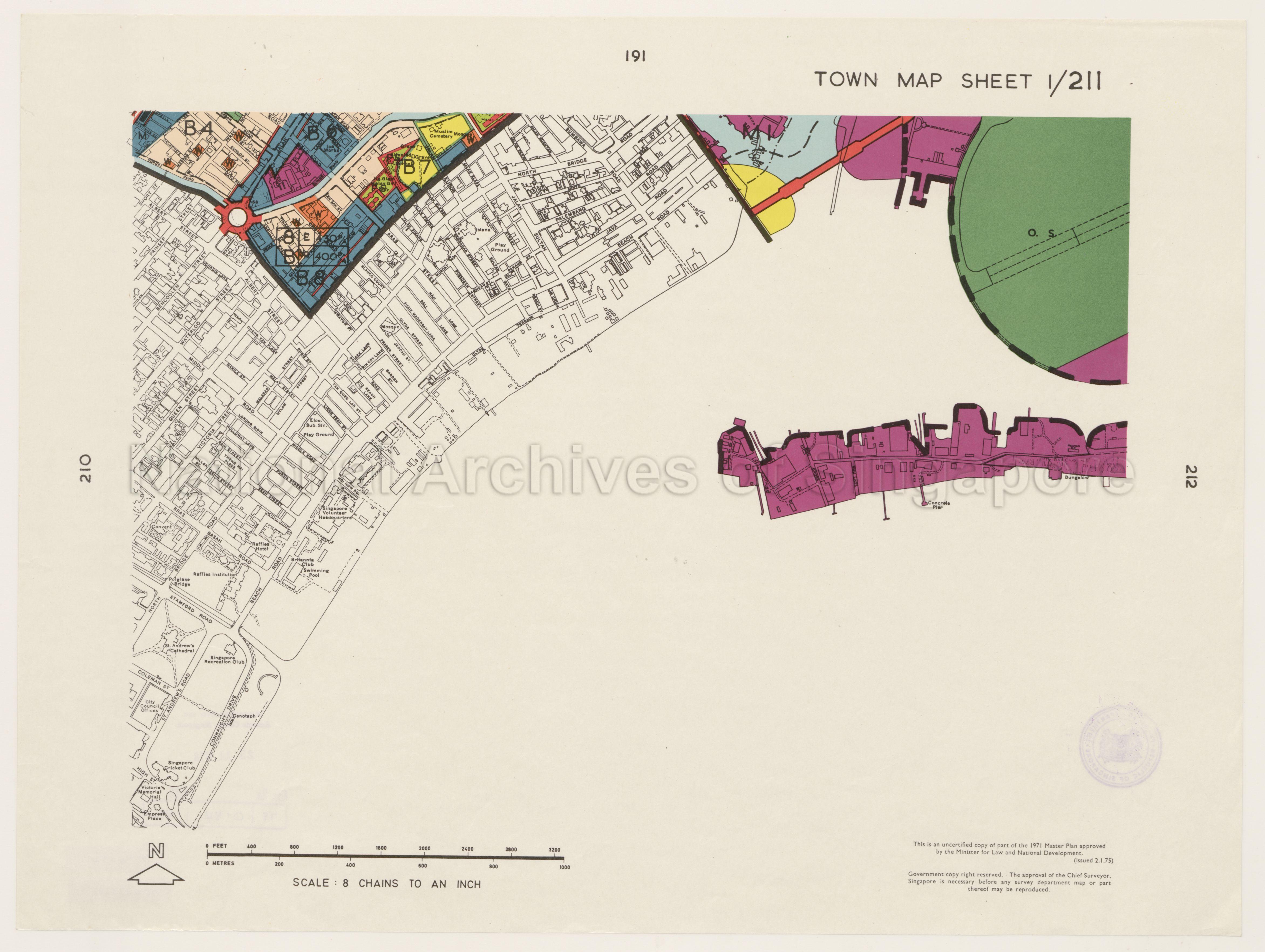 1971 Master Plan: Town Map Sheet 1/211