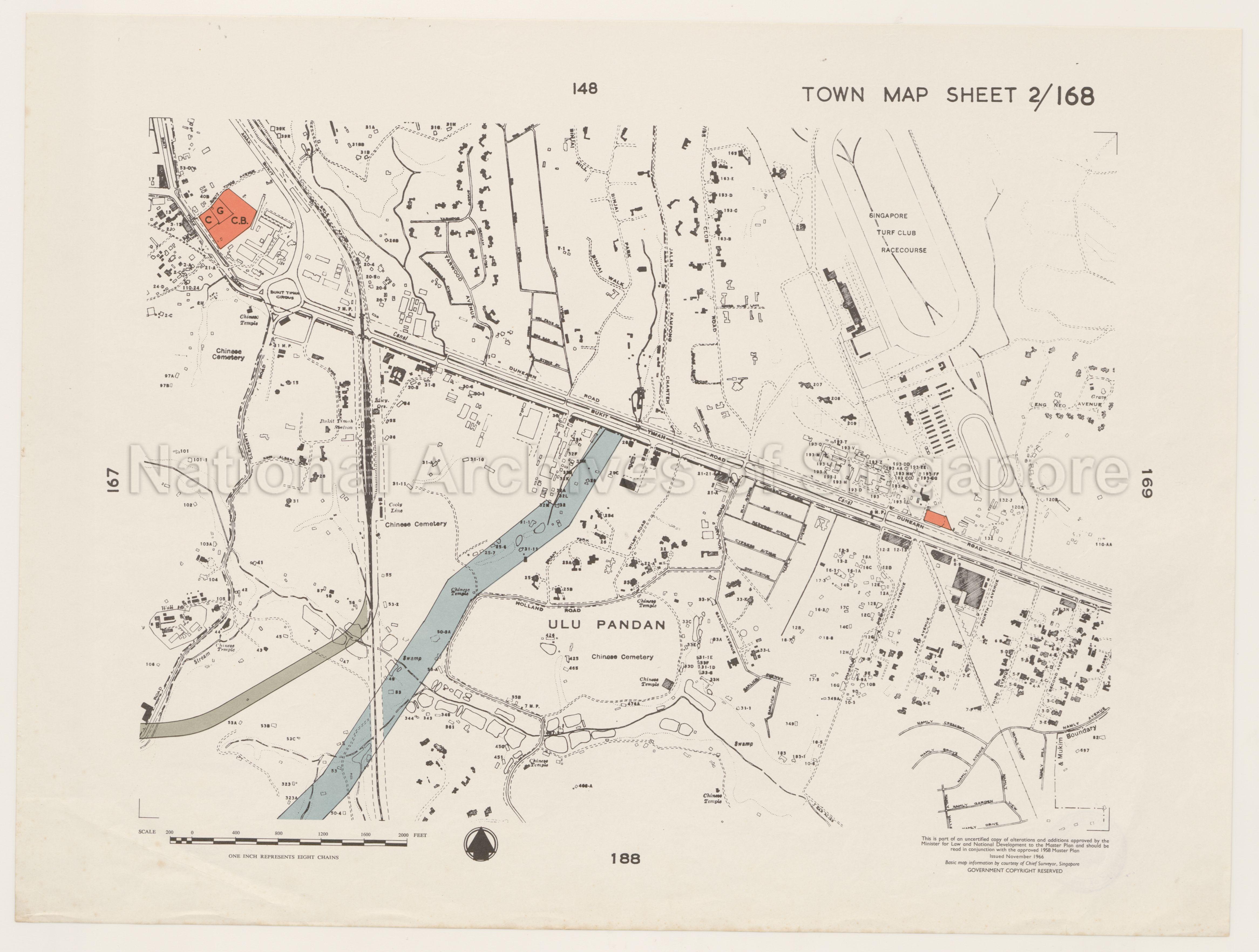 1958 Master Plan - Town Map Sheet 2/168