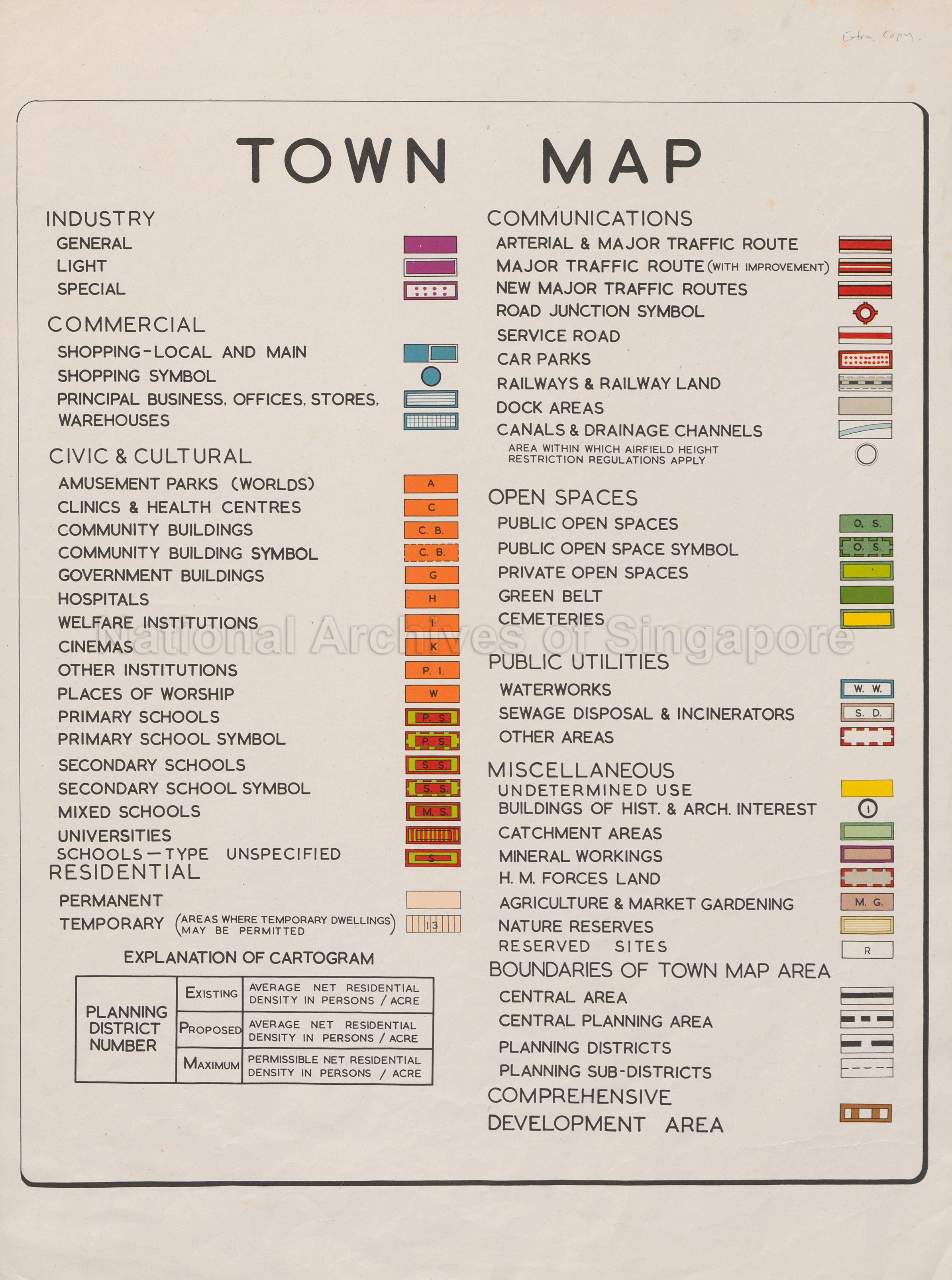 Master Plan 1980 :Town Map (Legend)