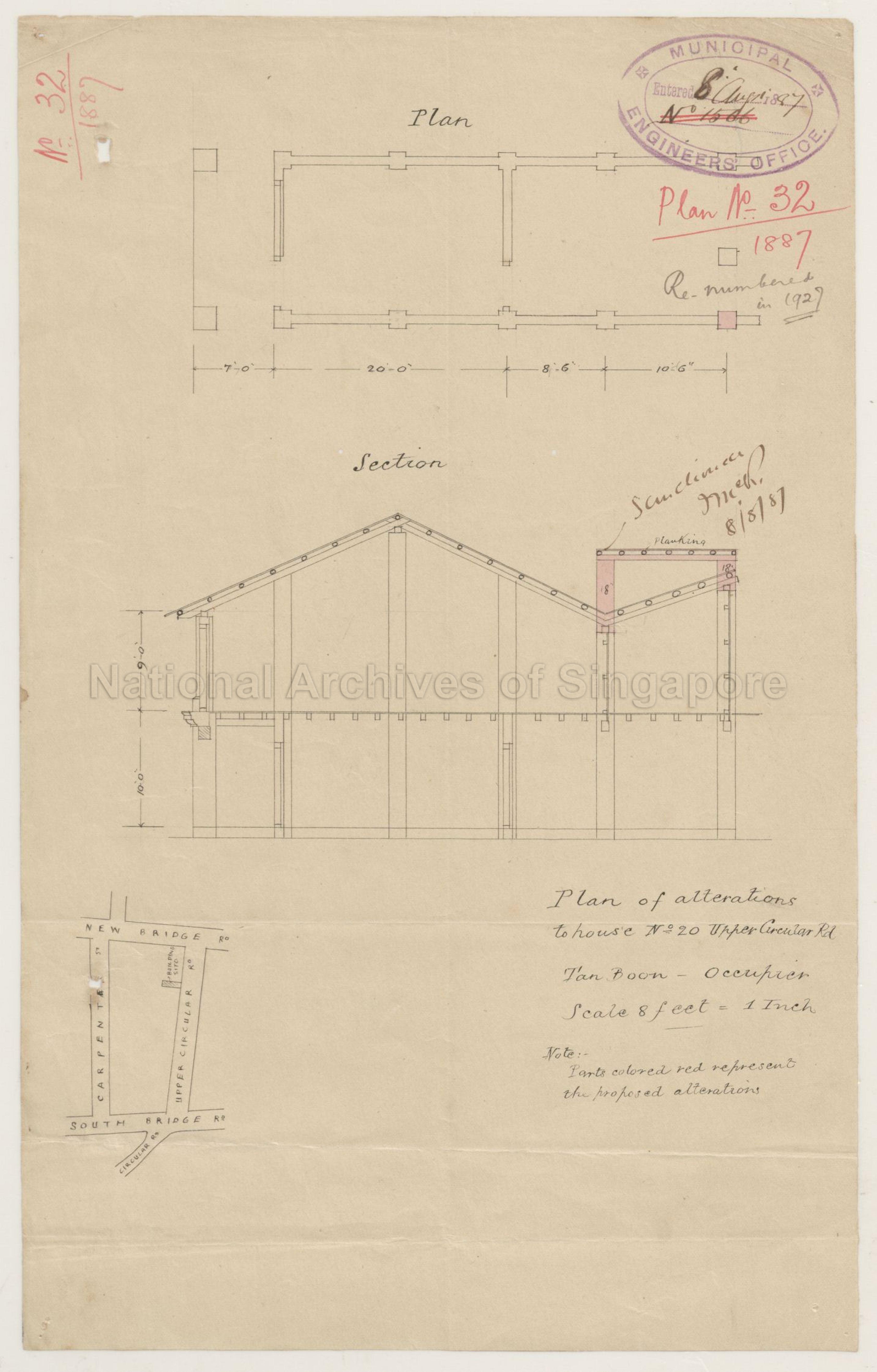 PLAN OF ALTERATIONS TO HOUSE