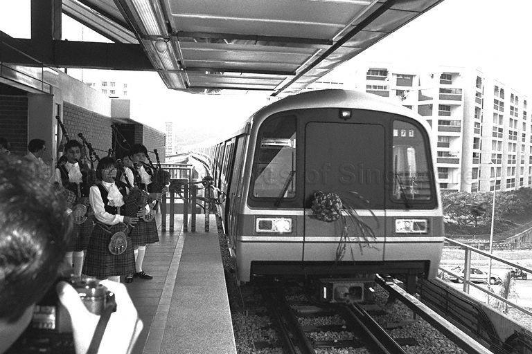 Mass Rapid Transit (MRT) approaching Bukit Gombak MRT