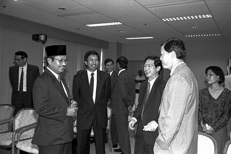 BRUNEI'S MINISTER FOR HOME AFFAIRS PEHIN DATO HAJI ISA AND