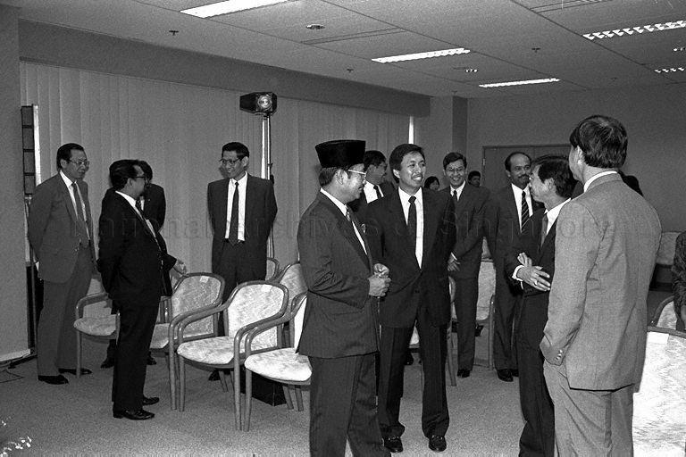 BRUNEI'S MINISTER FOR HOME AFFAIRS PEHIN DATO HAJI ISA AND