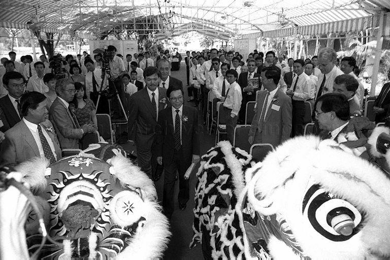 Lion dance welcoming Minister of State for Communications
