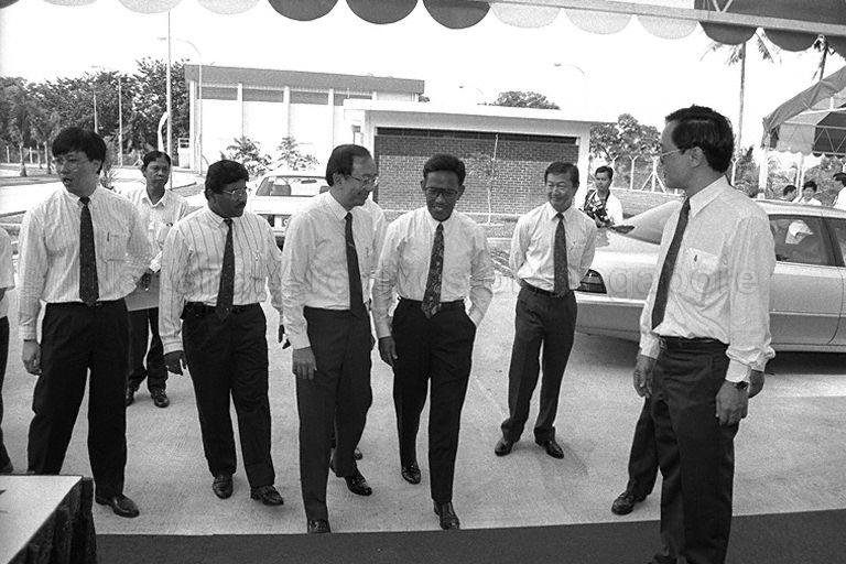 Minister for the Environment Dr Ahmad Mattar (centre)