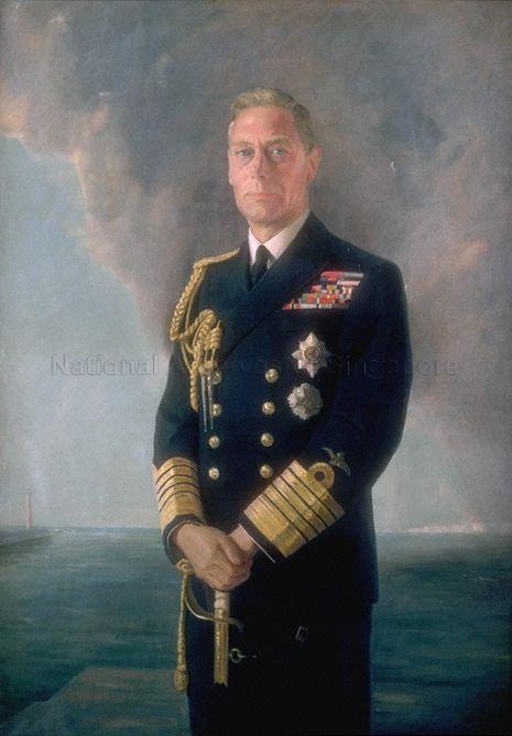 PORTRAIT PAINTING OF KING GEORGE VI (1895-1952) AS ADMIRAL