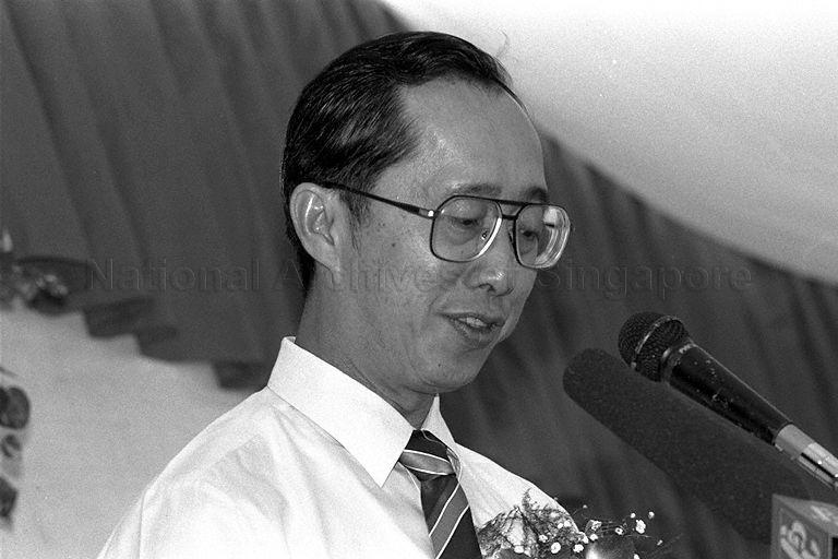 Close-up view of Minister of State for Trade and Industry