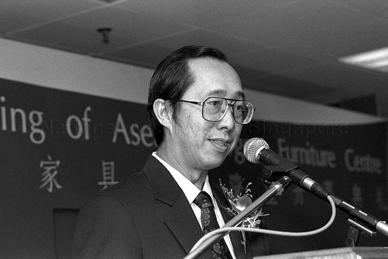 Close-up view of Minister of State for Trade and Industry