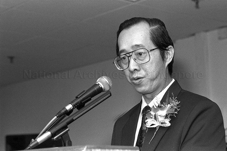 Close-up view of Minister of State for Trade and Industry