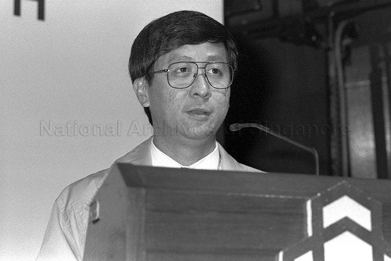 Close-up view of Minister without Portfolio and Chairman of