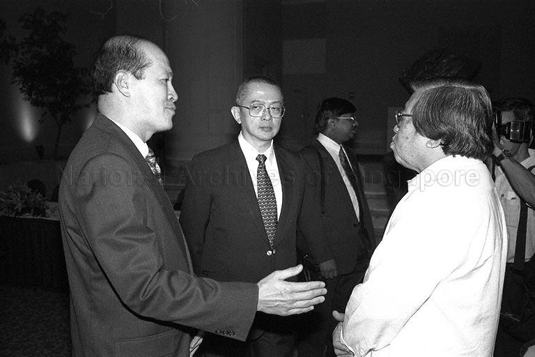 SPEAKER OF PARLIAMENT TAN SOO KHOON WITH MEMBER OF