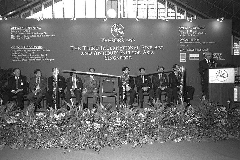 Minister for Finance Dr Richard Hu Tsu Tau speaking at