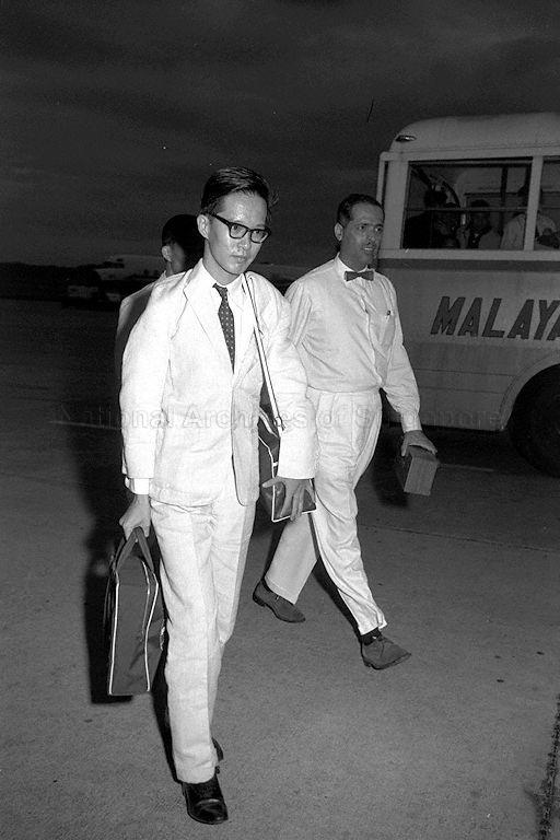 Tan Lian Ann arriving at Paya Lebar Airport from Perth where