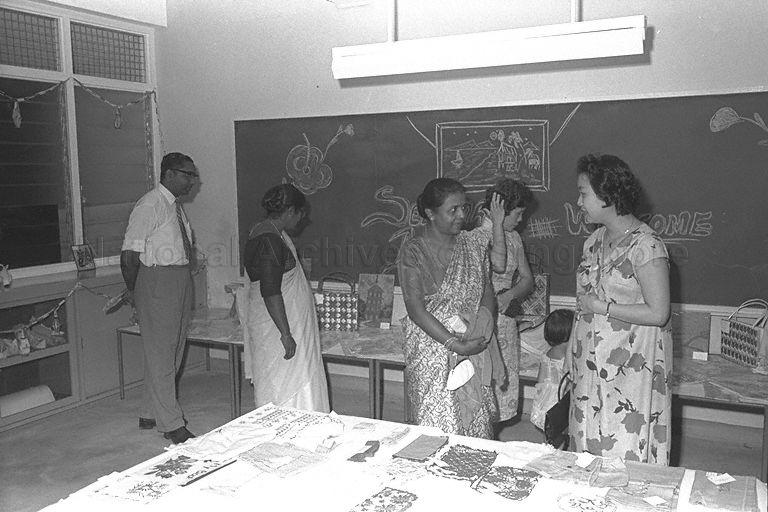 Assemblywoman for Moulmein Mrs C V Devan Nair touring school