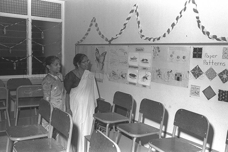 Assemblywoman for Moulmein Mrs C V Devan Nair touring school