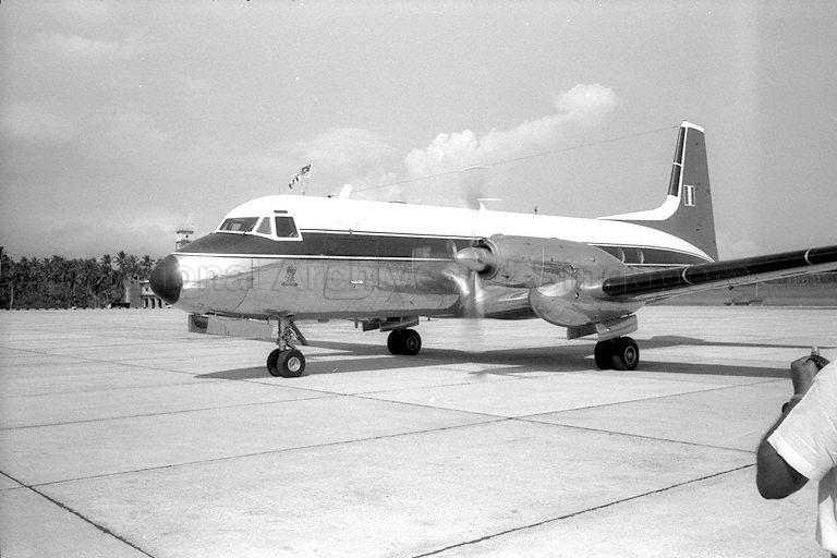 View of plane in which Duke of Edinburgh Prince Philip is