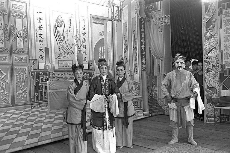Chinese wayang or opera performance by actors from Lao Sai