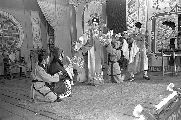 Chinese wayang or opera performance by actors from Lao Sai