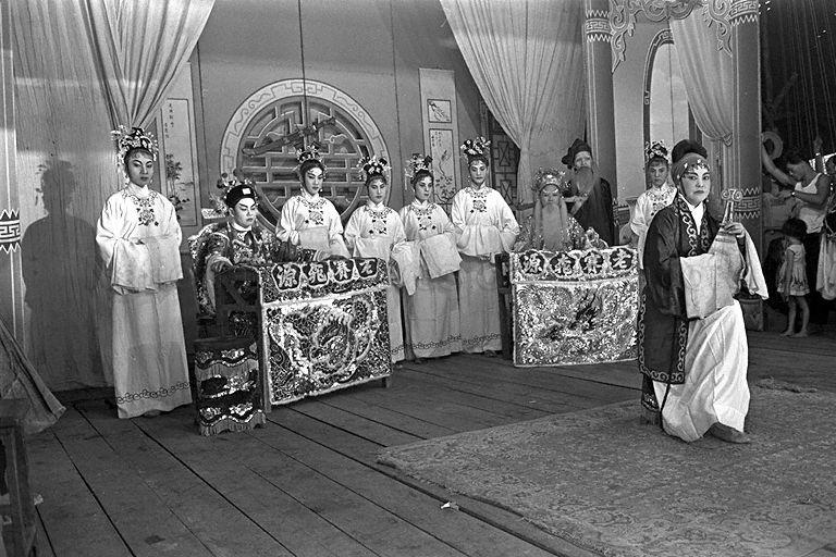 Chinese wayang or opera performance by actors from Lao Sai
