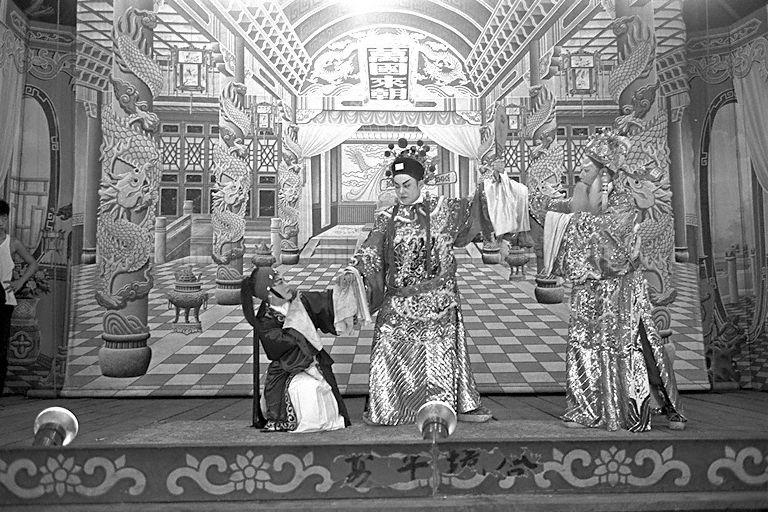 Chinese wayang or opera performance by actors from Lao Sai