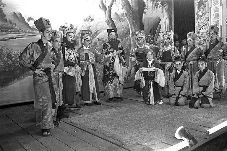 Chinese wayang or opera performance by actors from Lao Sai