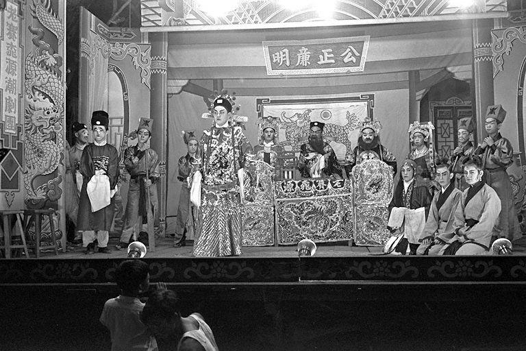 Chinese wayang or opera performance by actors from Lao Sai