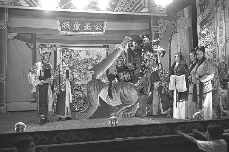 Chinese wayang or opera performance by actors from Lao Sai