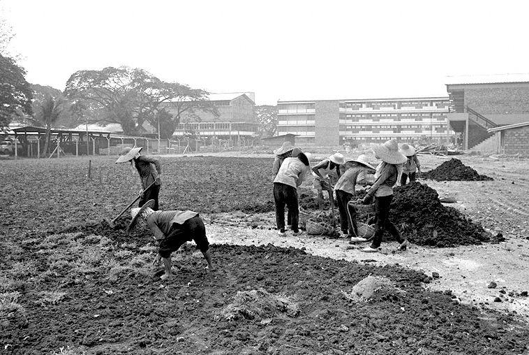 Construction site of Kim Seng Technical School along Kim