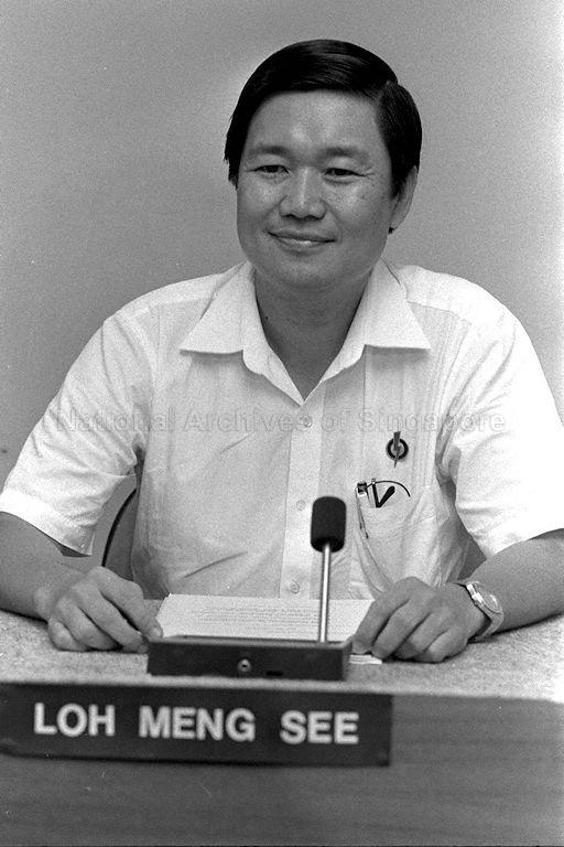 LOH MENG SEE OF THE PEOPLE'S ACTION PARTY (PAP) AT THE PRESS