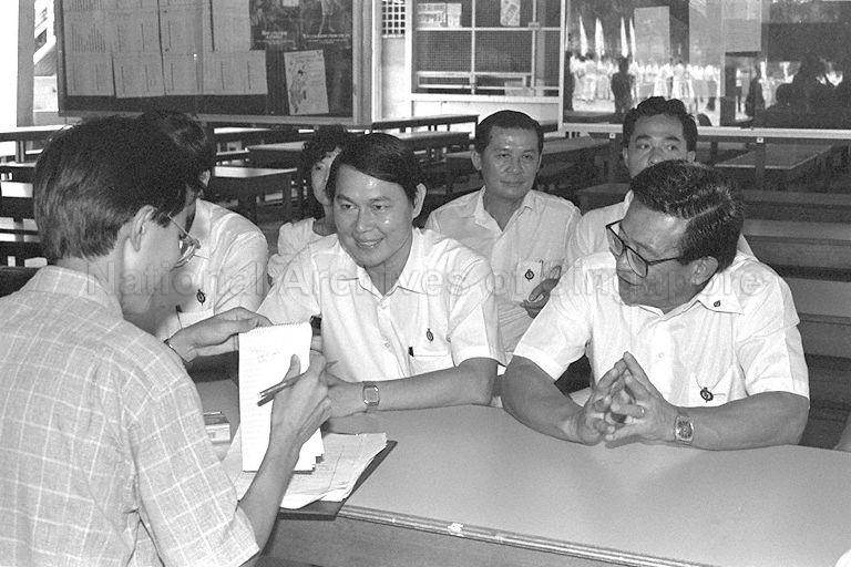 People's Action Party(PAP) candidates (front row from right