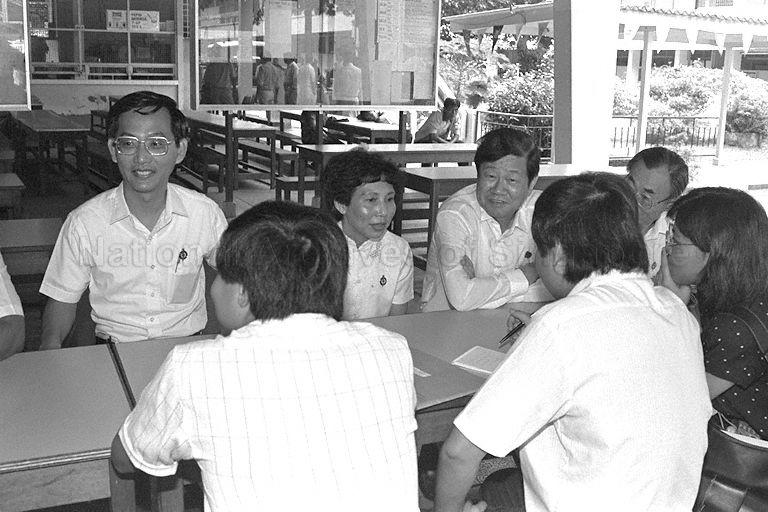 People's Action Party (PAP) candidates (from left) Ong Chit