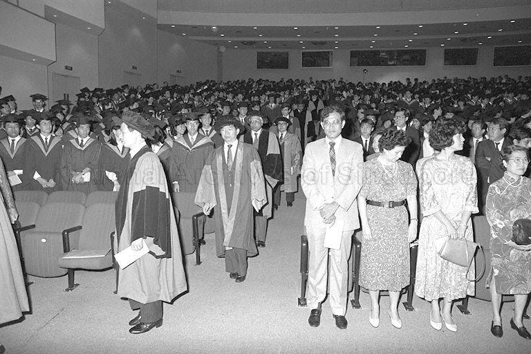 Academic staff arriving for convocation ceremony of National