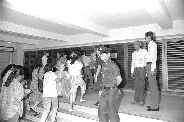 General Election 1988 - Sealed ballot boxes arriving at
