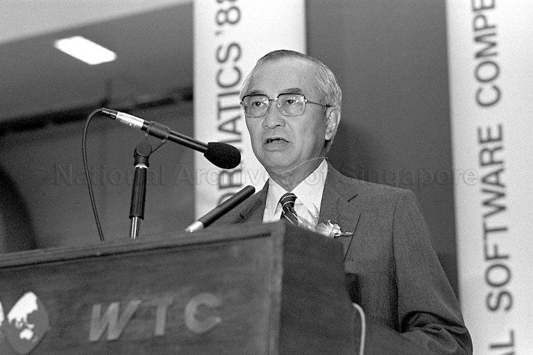 Finance Minister Dr Richard Hu speaking at the opening of