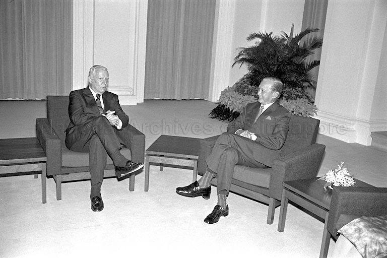 United States Ambassdor to Singapore Daryl Arnold conversing