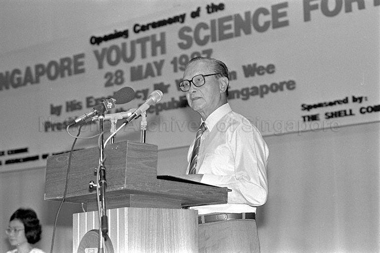 President Wee Kim Wee speaking at opening ceremony of 10th