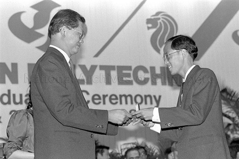 Minister of State for Education Dr Tay Eng Soon presenting