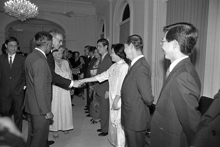 The Governor-General of Australia Sir Ninian Stephen being