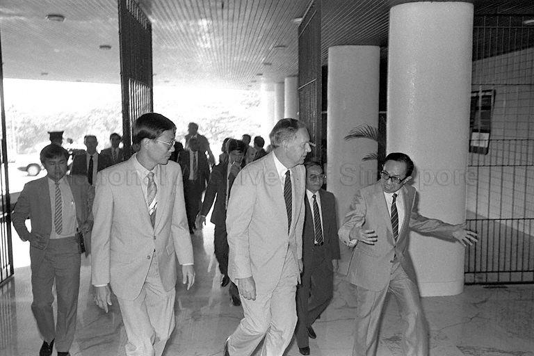 Australian Governor-General Sir Ninian Stephen arriving at