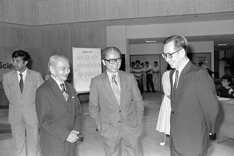 From right, Education Minister Dr Tony Tan (second) in