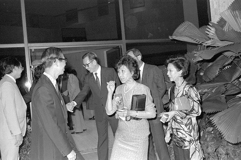 Guests leaving Kent Ridge campus after the National