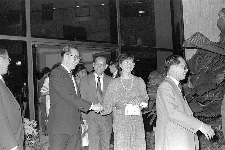 Guests leaving Kent Ridge campus after the National