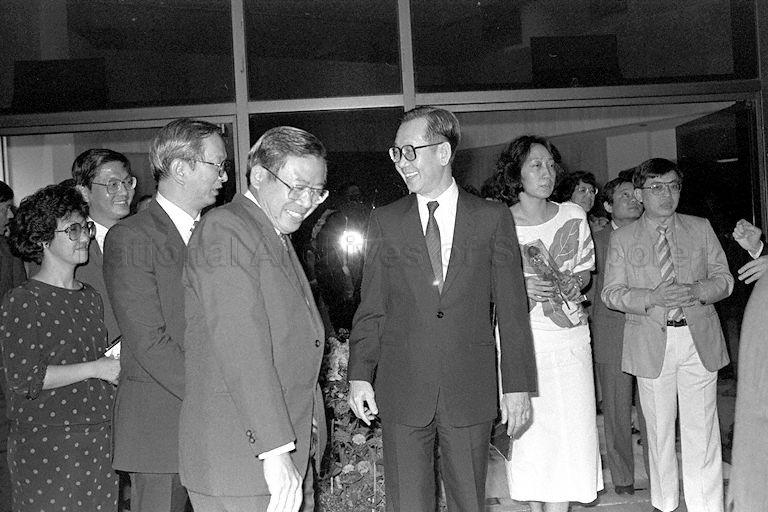 Guests leaving Kent Ridge campus after the National