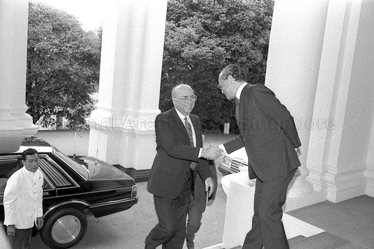 United States Trade Representative Clayton Yeutter arriving
