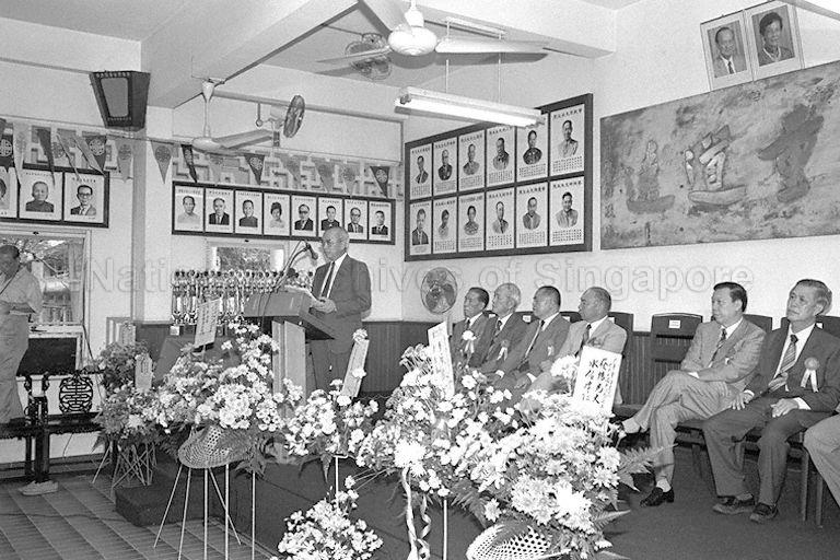 Minister for Finance Dr Richard Hu Tsu Tau speaking during