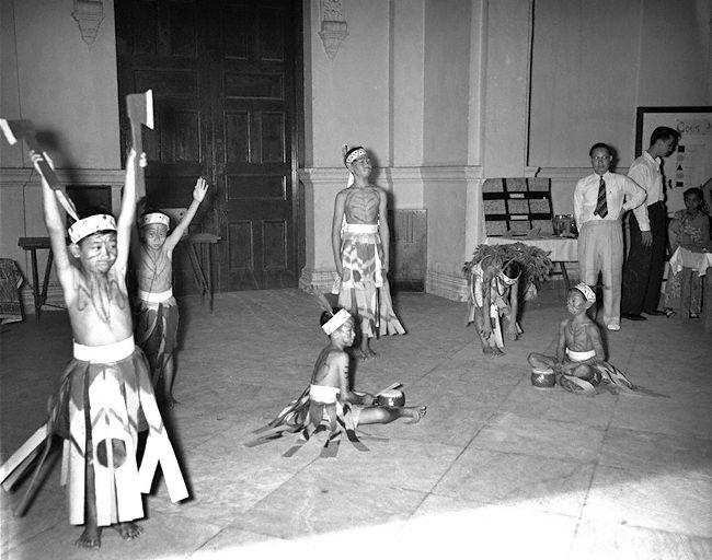 RED INDIAN DANCE PERFORMED BY THE BOYS DURING THE SOCIAL