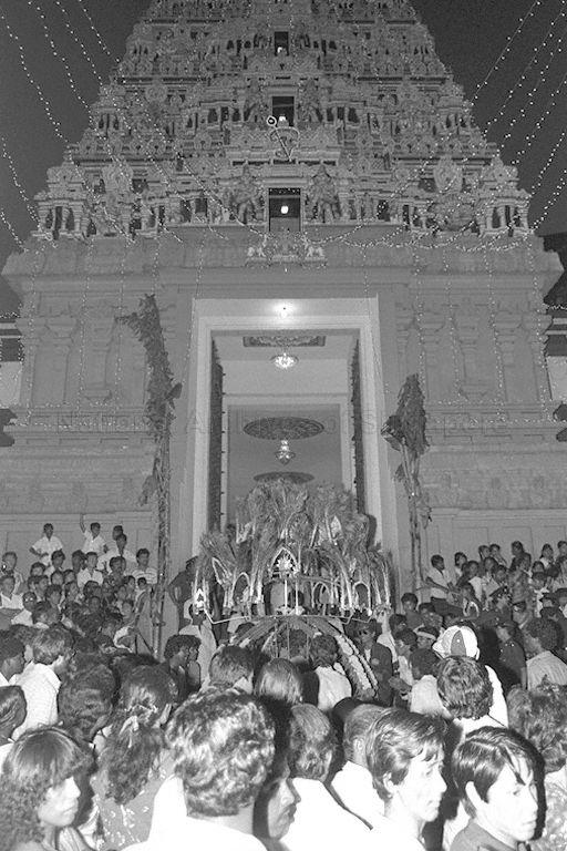 View of Thaipusam festival at Sri Thendayuthapani Temple in